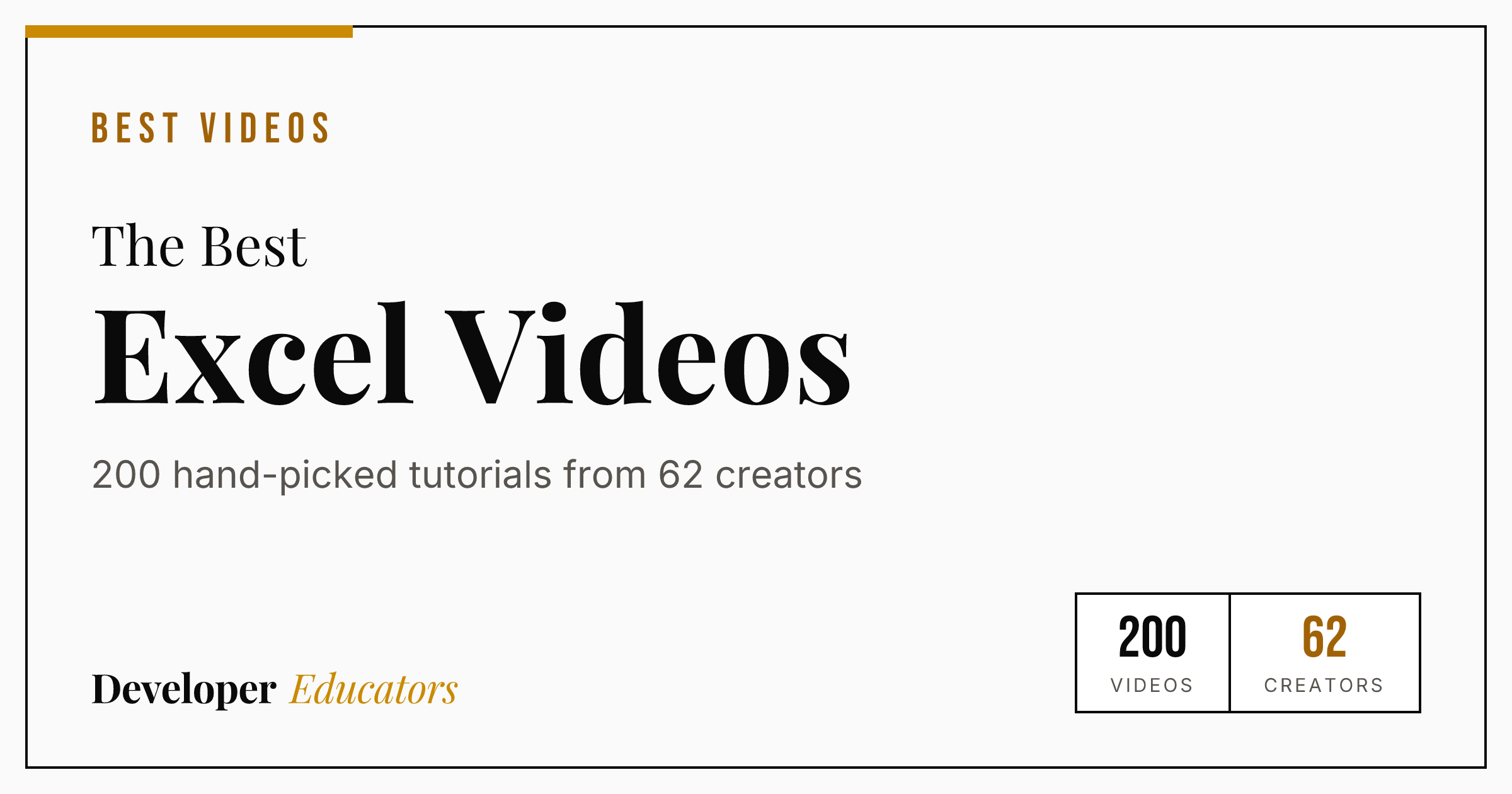 200 Best Excel Tutorial Videos on YouTube (2026)