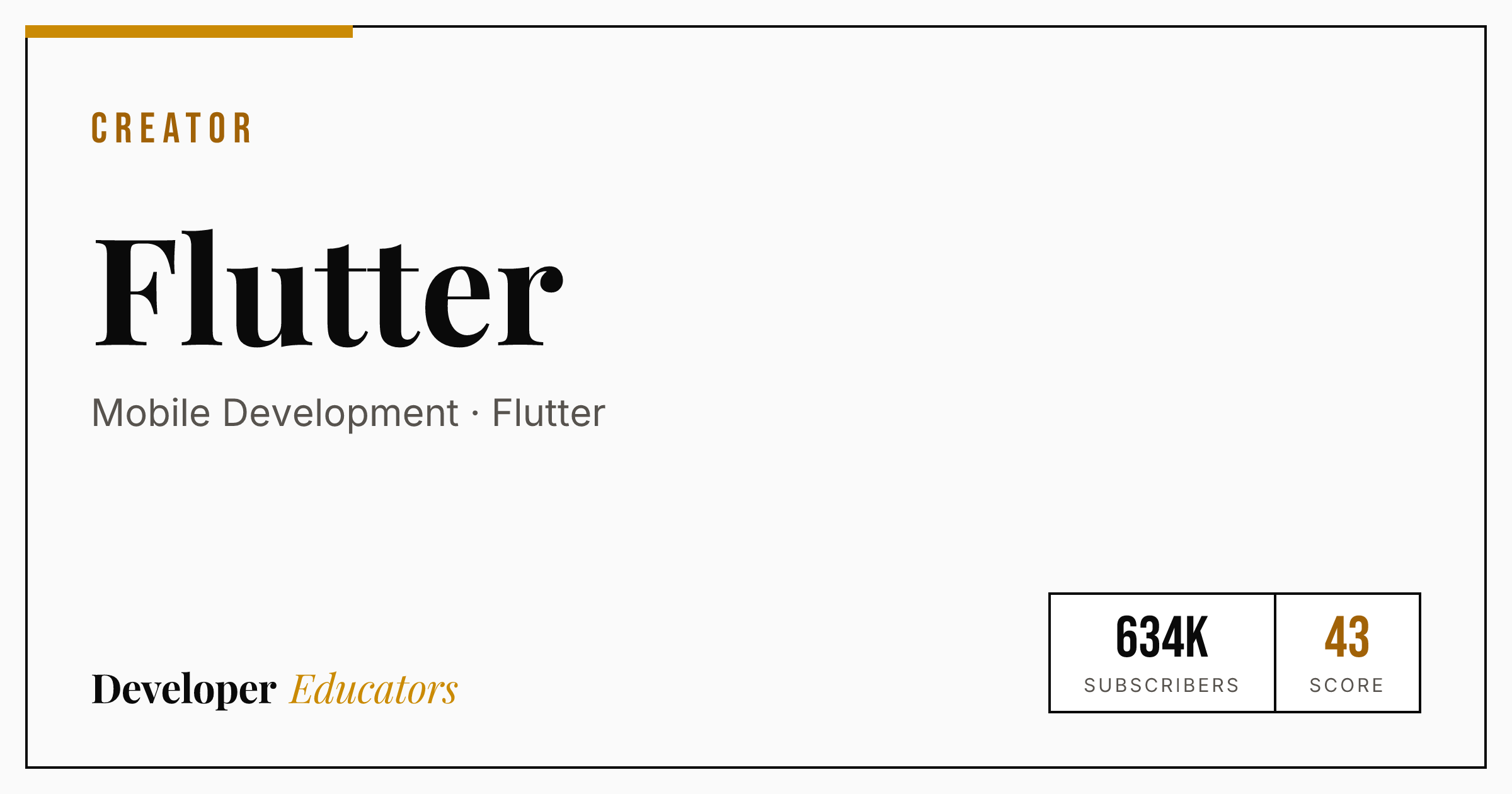 Flutter - Mobile Development YouTube Channel | Developer Educators