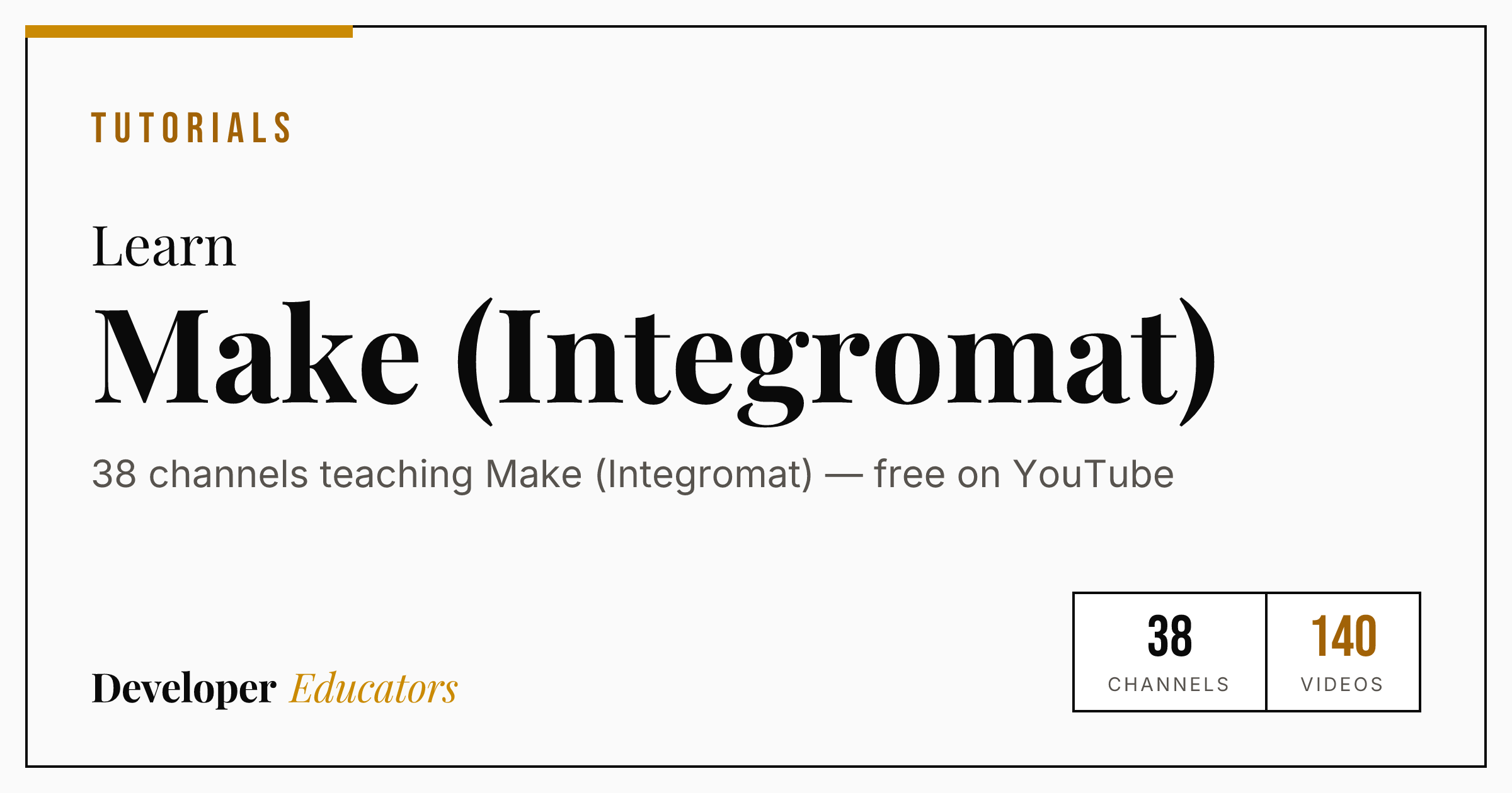 Best Make (Integromat) YouTube Channels for Tutorials in 2026 (31 creators)